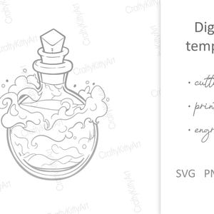 Magic Bottle Svg. Potion Bottle Svg. Digital SVG PNG DXF for Cricut ...