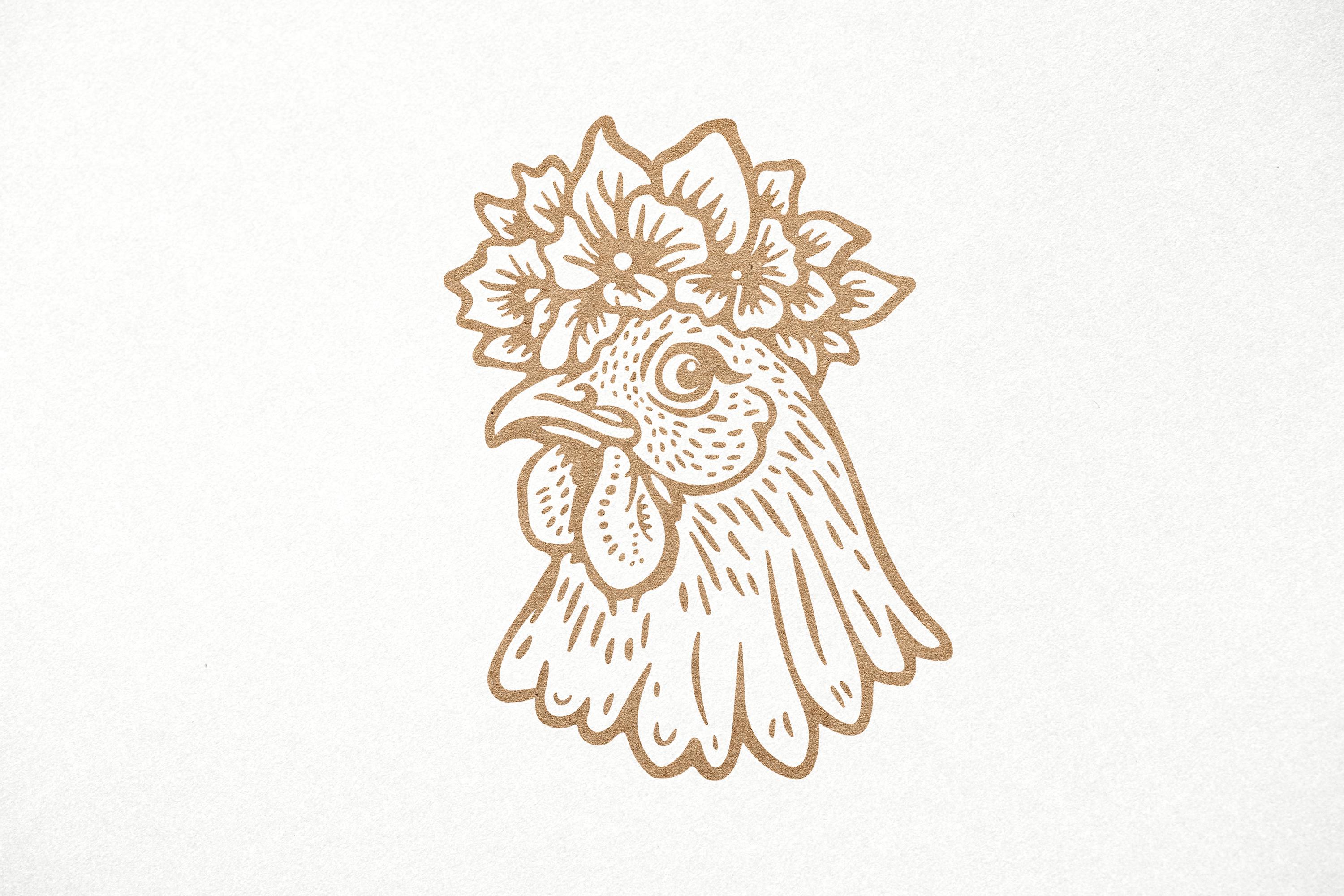 Floral Chicken Svg. Chicken in Flower Crown Svg. Coop Svg. Digital SVG ...