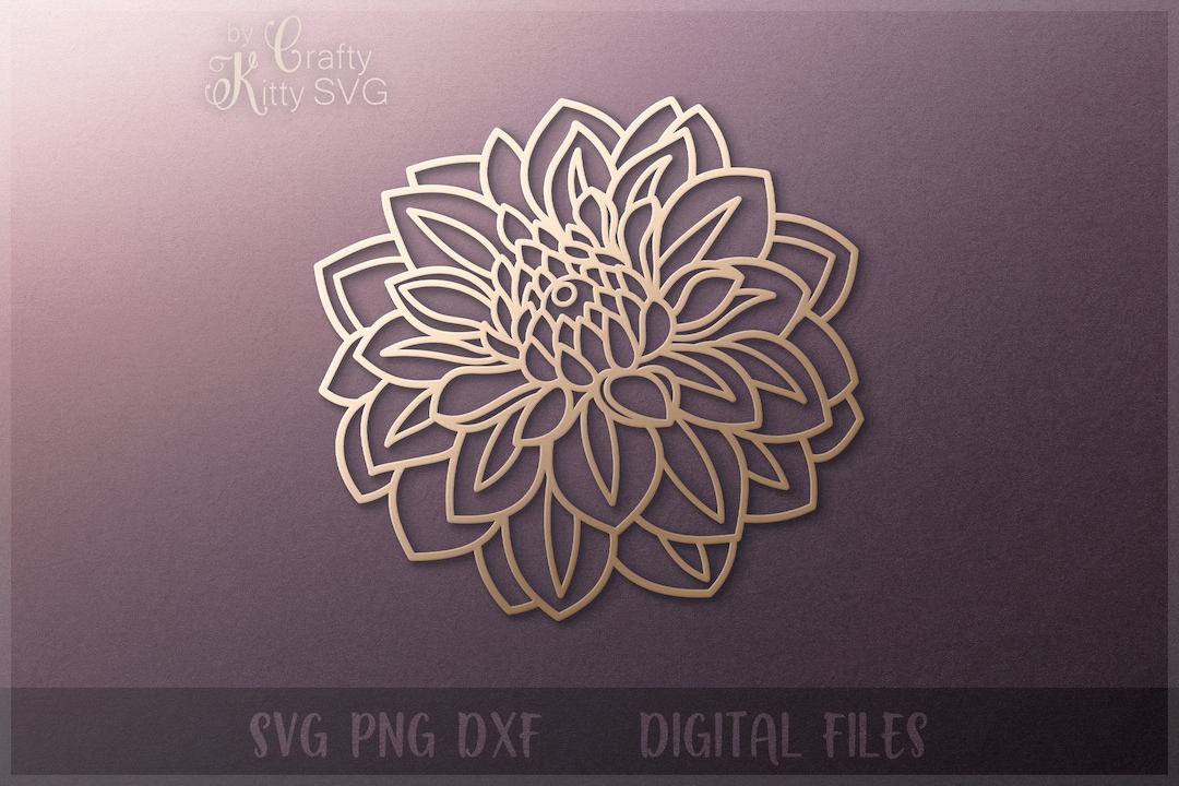 Dahlia Flower Svg. Peony Flower Svg. Digital SVG PNG DXF Files for ...