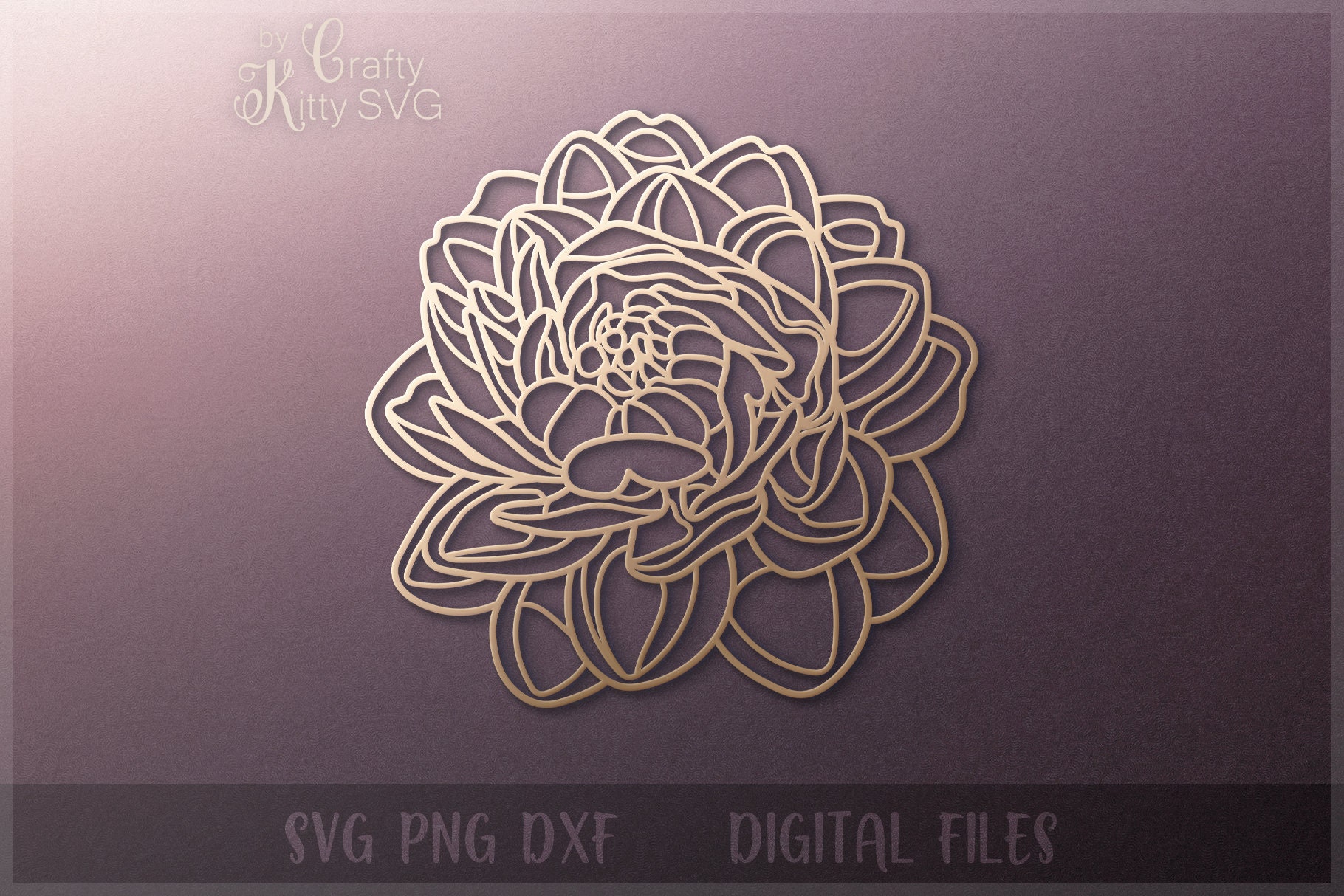 Peony Svg. Peony Flower Svg. Digital SVG PNG DXF Files for Vinyl/paper ...