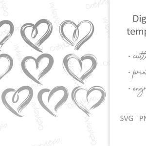 Hearts Svg. Heart Svg Bundle. Digital SVG PNG DXF File for Cricut ...