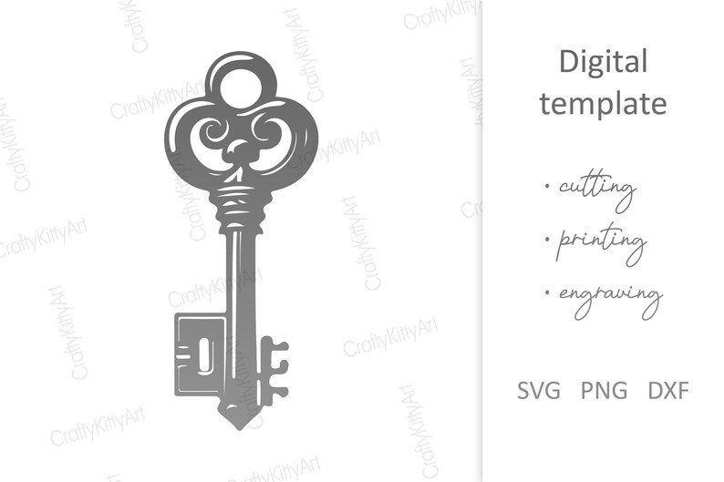 Key Svg. Antique Key Svg. Digital SVG PNG DXF Files for Vinyl/paper ...