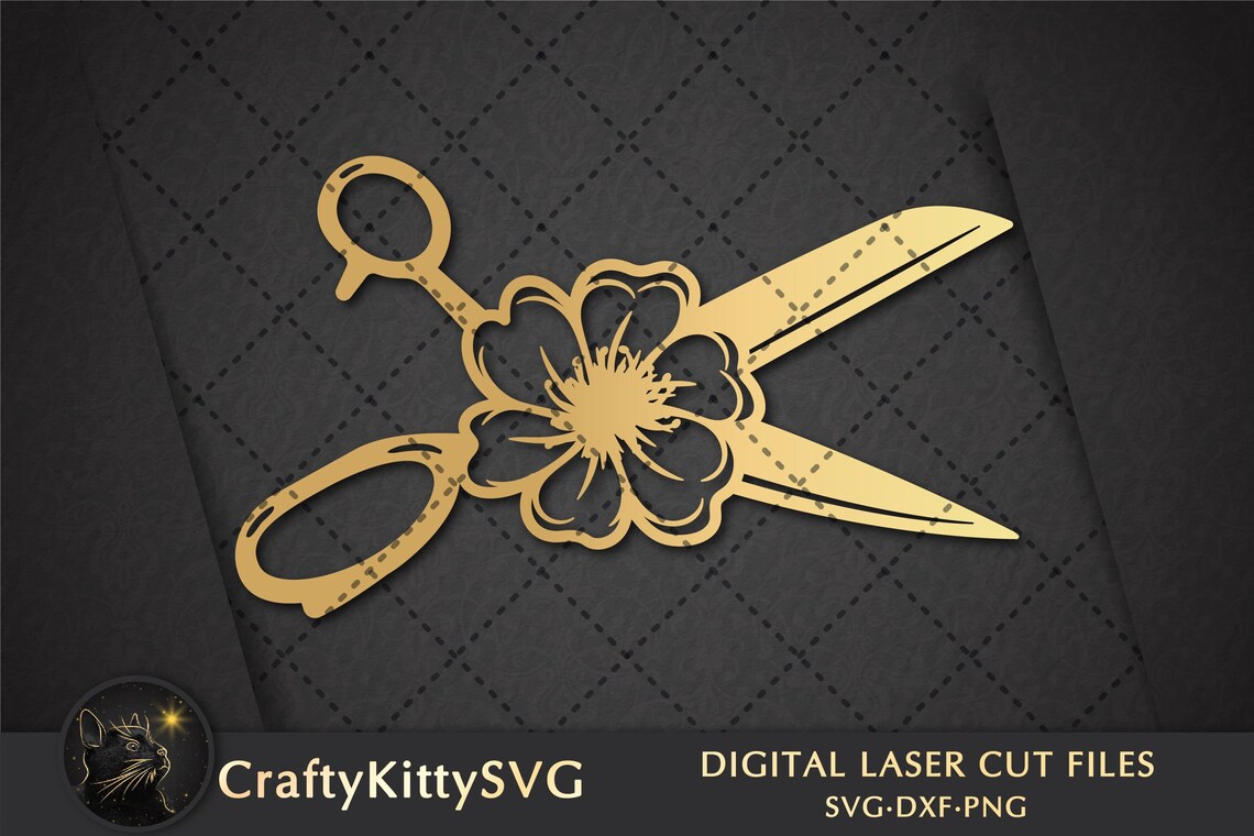 Scissors Svg / Floral Scissors Svg / Flower Scissors Svg / - Etsy
