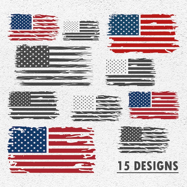 Distressed American Flag Svg - Etsy