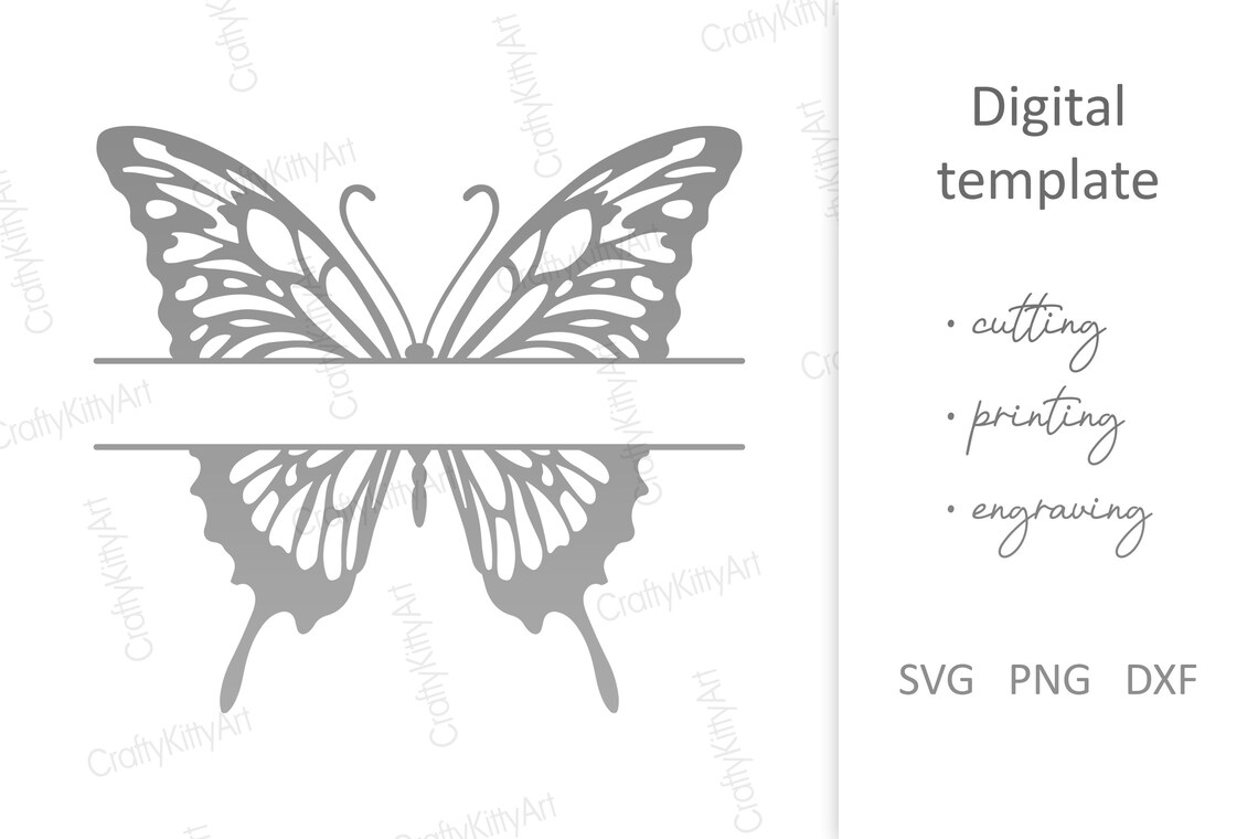 Butterfly Svg Cut File. Decorative Butterfly Monogram Frame Svg Bundle ...