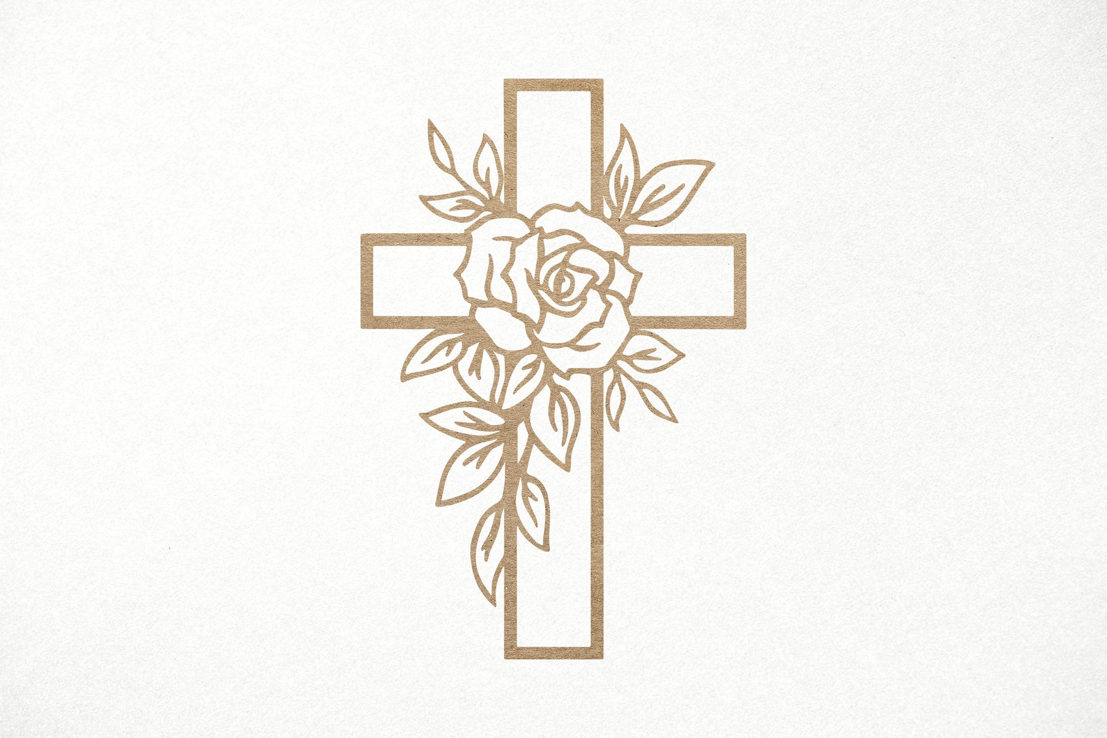 Floral Cross Laser Svg. Flower Cross Svg. Christian Cross Svg. Crucifix ...