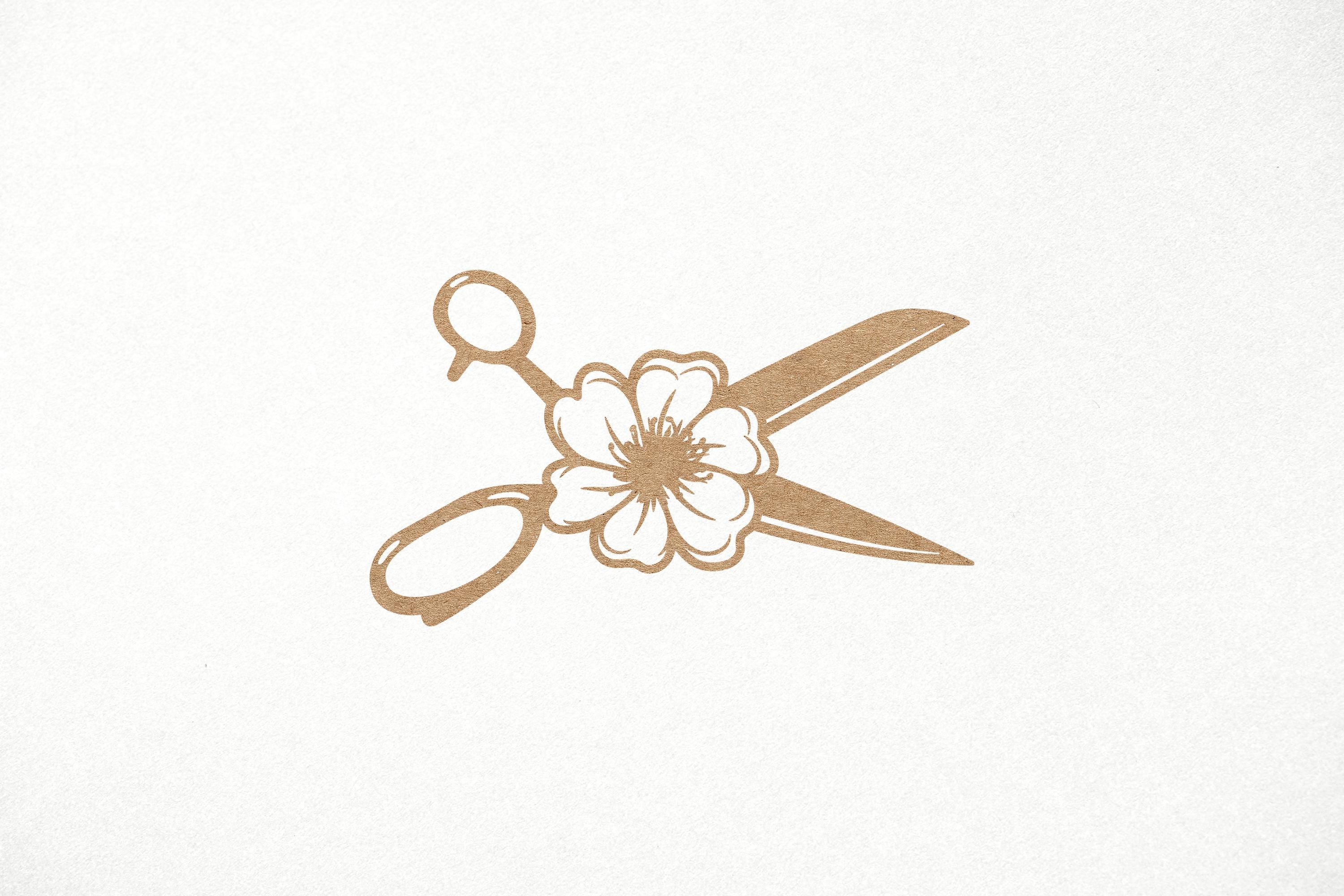 Scissors Svg. Floral Scissors Svg. Flower Scissors Svg. Digital SVG PNG ...