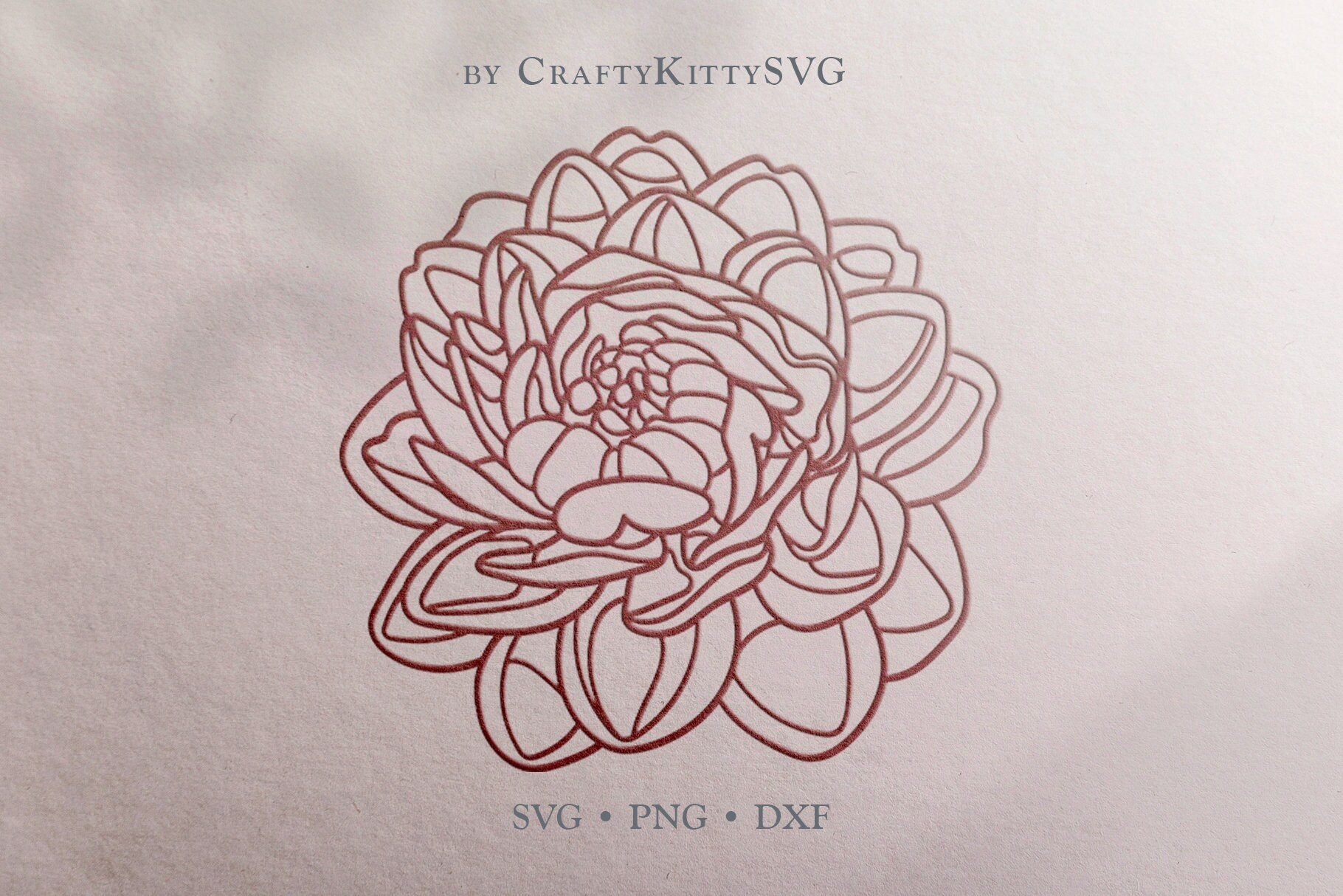 Peony Svg. Peony Flower Svg. Digital SVG PNG DXF Files for - Etsy