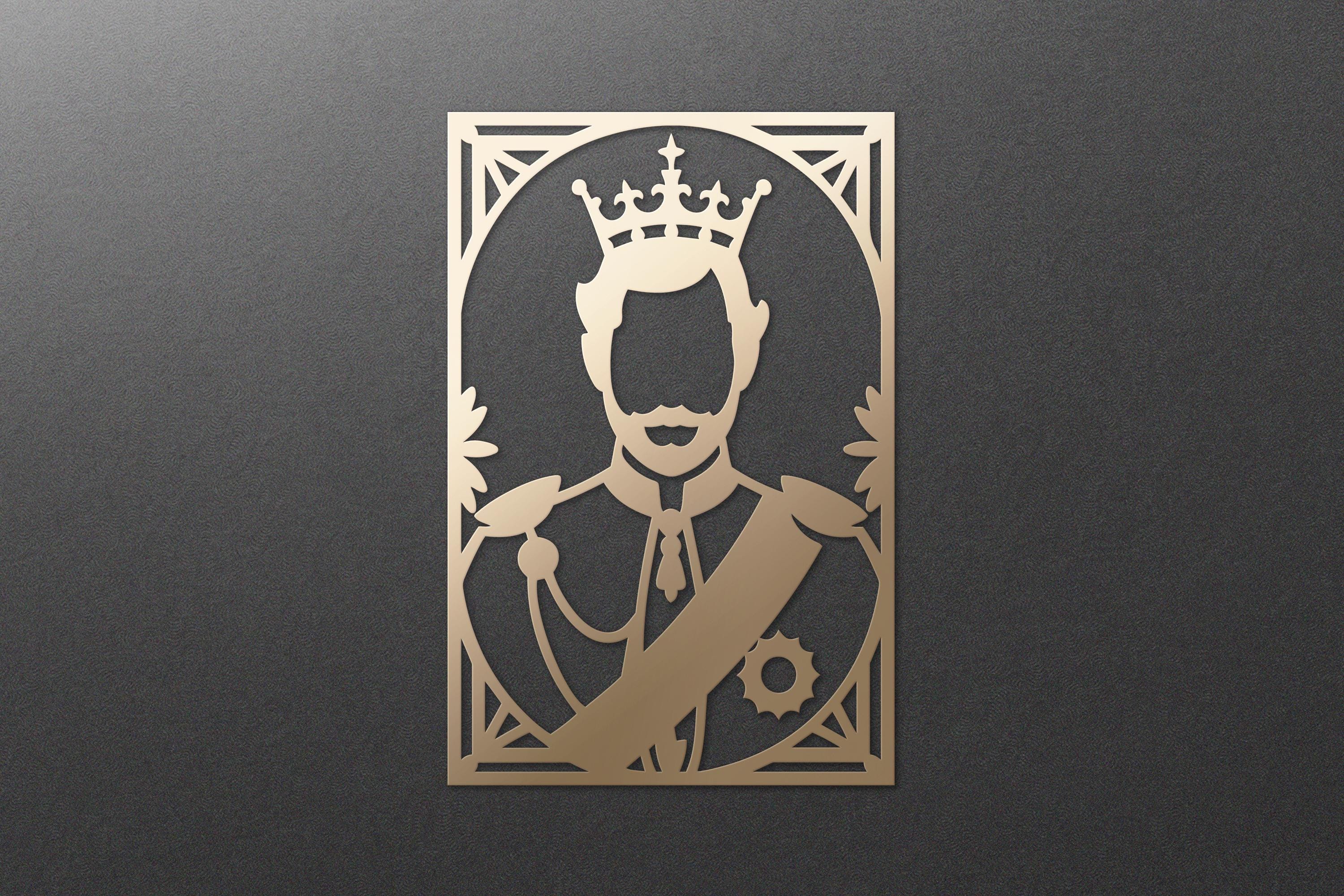 King Svg. Prince Laser Cut Wall Panel Svg. Digital SVG PNG DXF Files ...