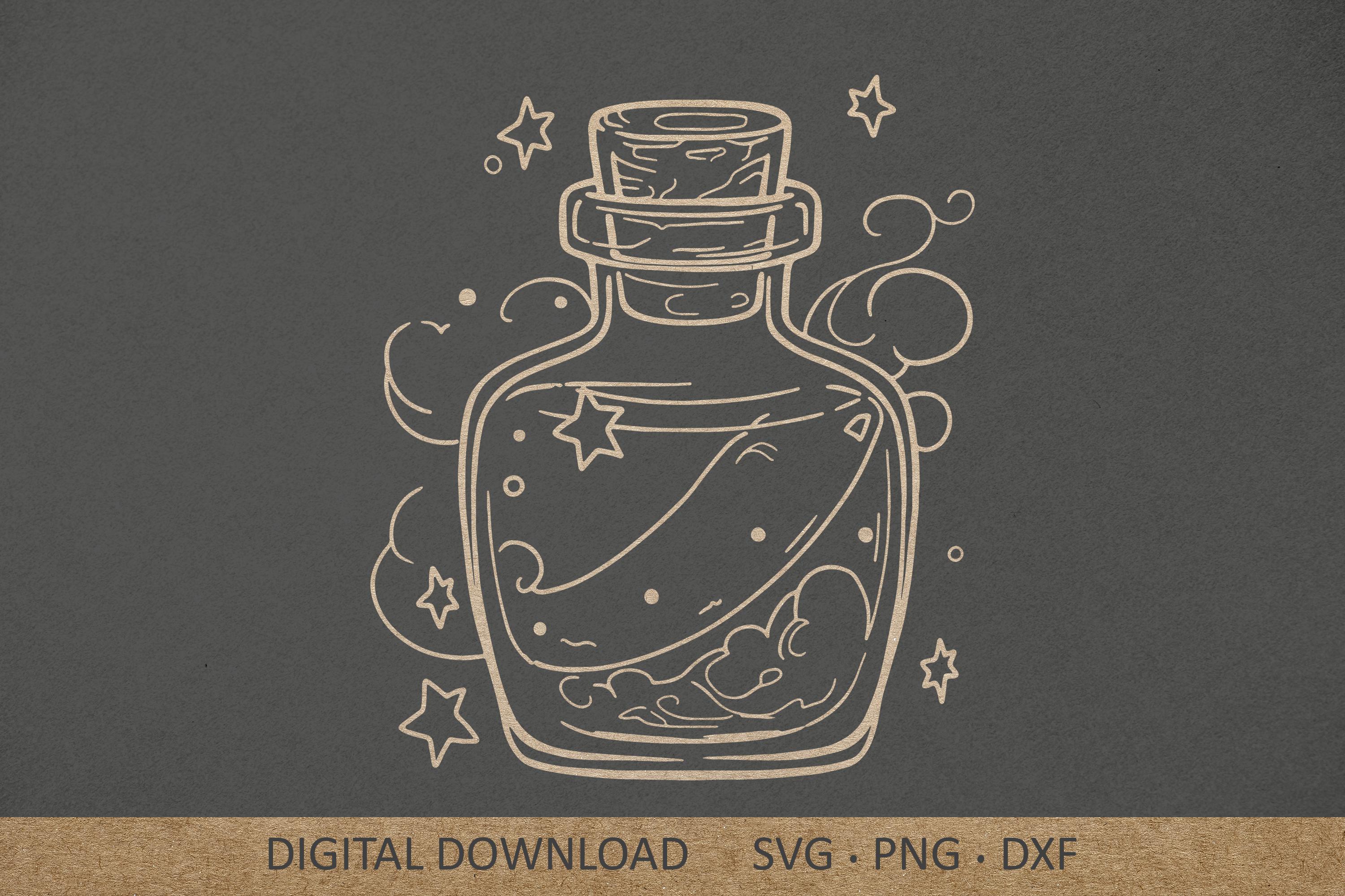 Magic Bottle Svg. Potion Bottle Svg. Digital SVG PNG DXF for Cricut ...