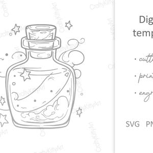 Magic Bottle Svg. Potion Bottle Svg. Digital SVG PNG DXF for Cricut ...