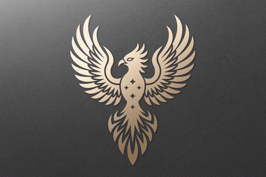 Phoenix Svg. Celestial Stars Phoenix Bird Svg Laser Engraving Template ...