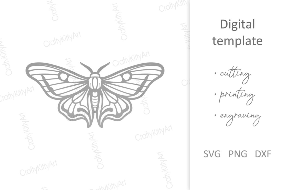 Moth Svg. Moth Laser Cut Svg File. Moth Papercut Svg. Digital SVG PNG ...