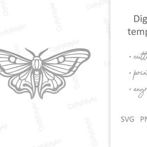 Moth Svg. Moth Laser Cut Svg File. Moth Papercut Svg. Digital SVG PNG ...