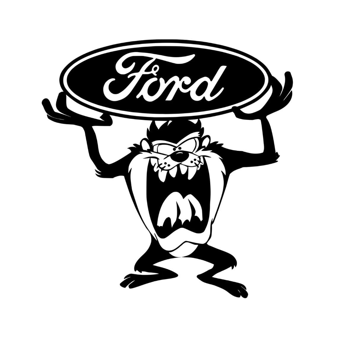TAZ RACING STICKERS Funny Car Window Ford Vinyl Decals Bumper - Etsy