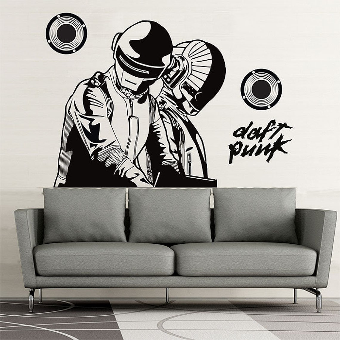 Dj daft punk Wall Art Vinyl decal sticker music Novelty - Etsy UK