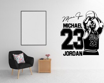 Michael Jordan NBA Basketball Player Vinyl Decal Stickers Wall | Etsy