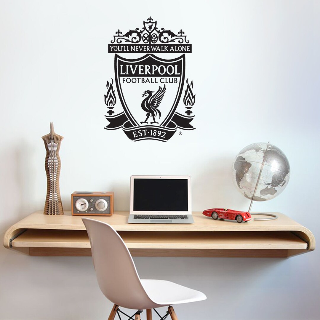 Liverpool FC Wall Art Vinyl Decal Sticker Club Badge One Colour Crest ...