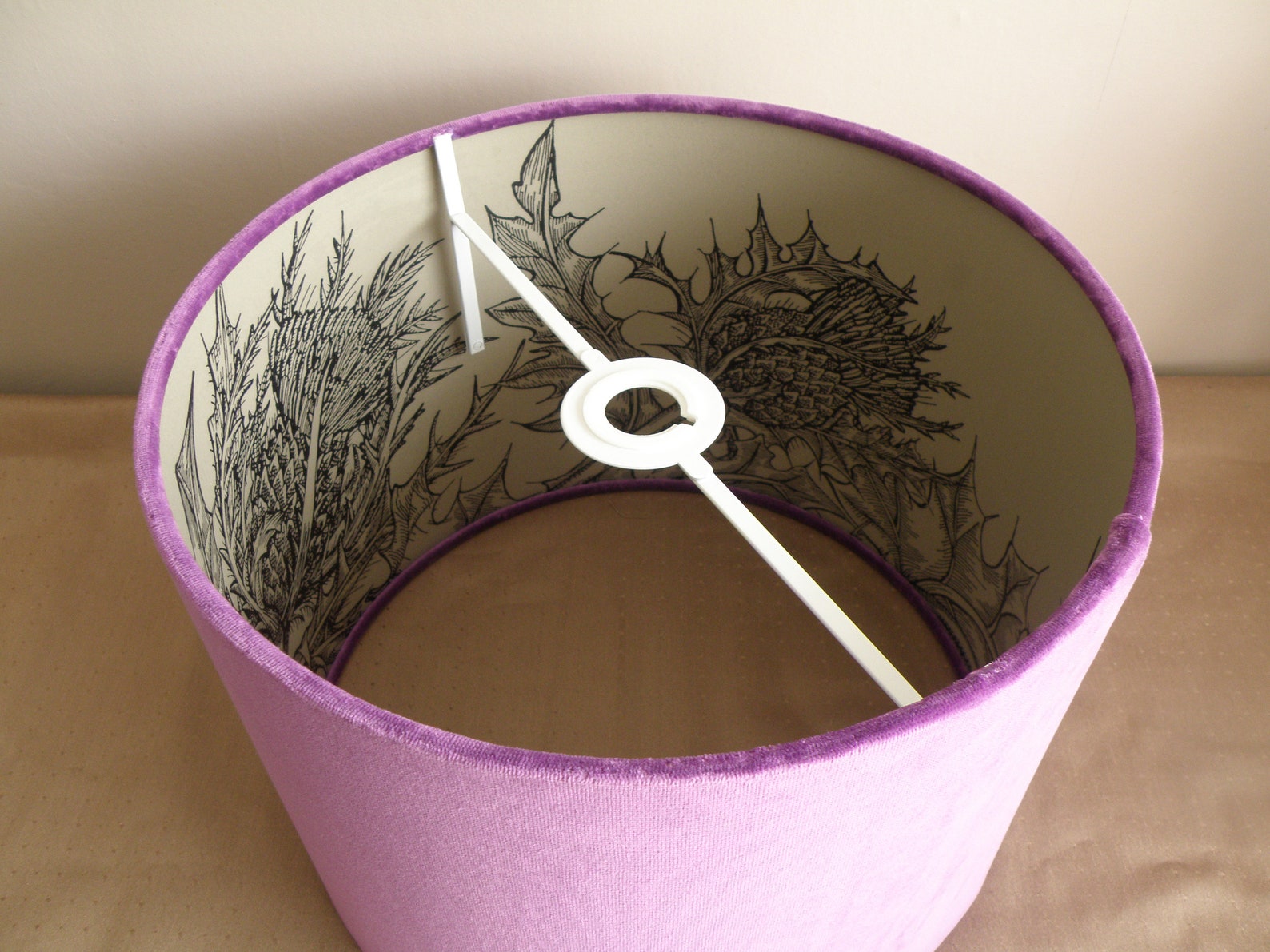 Bespoke Timorous Beasties Thistle and Velvet Lampshades 30 35 | Etsy