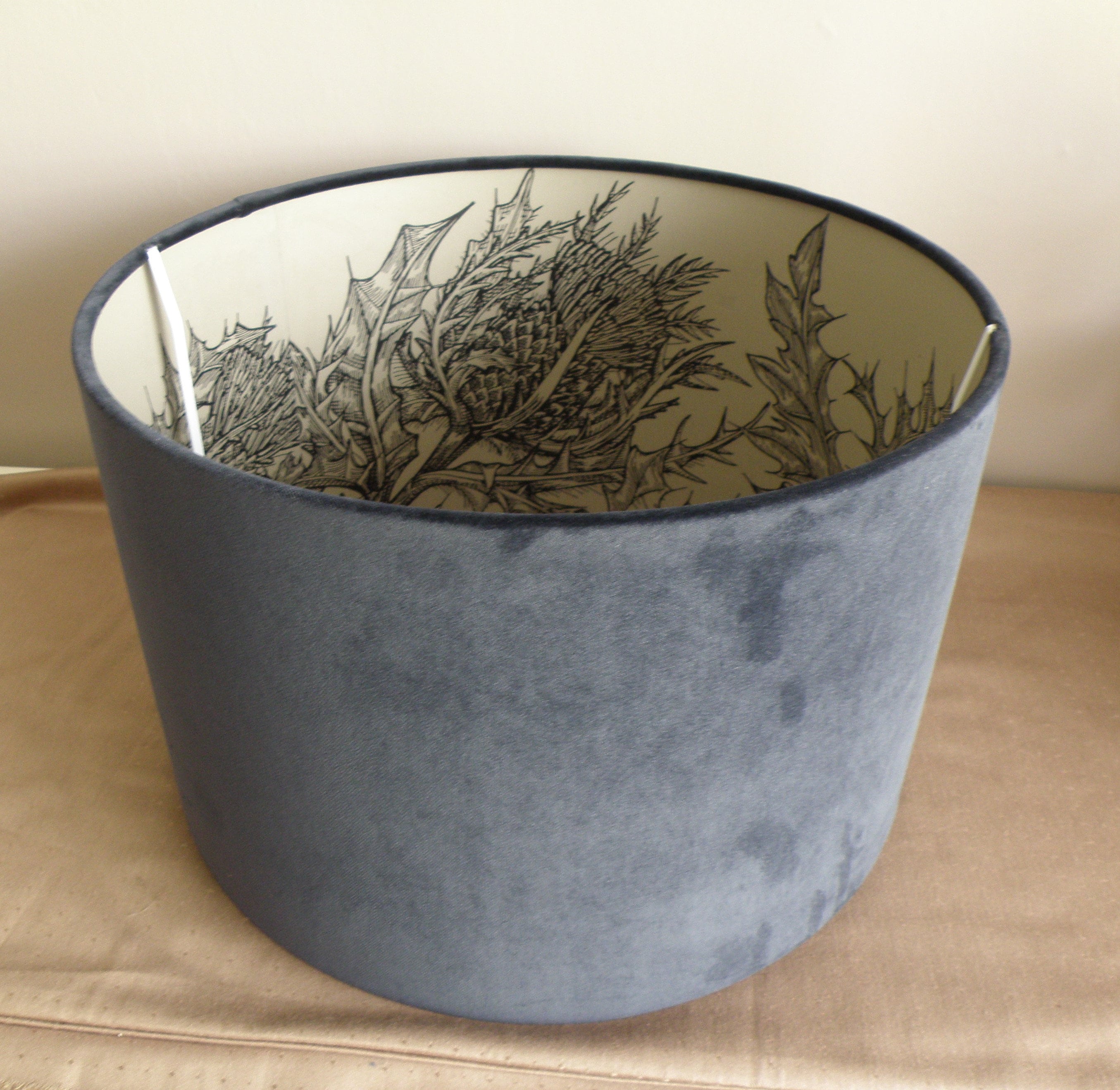 Bespoke Timorous Beasties Thistle and Velvet Lampshades 30, 35, 40, 50 ...