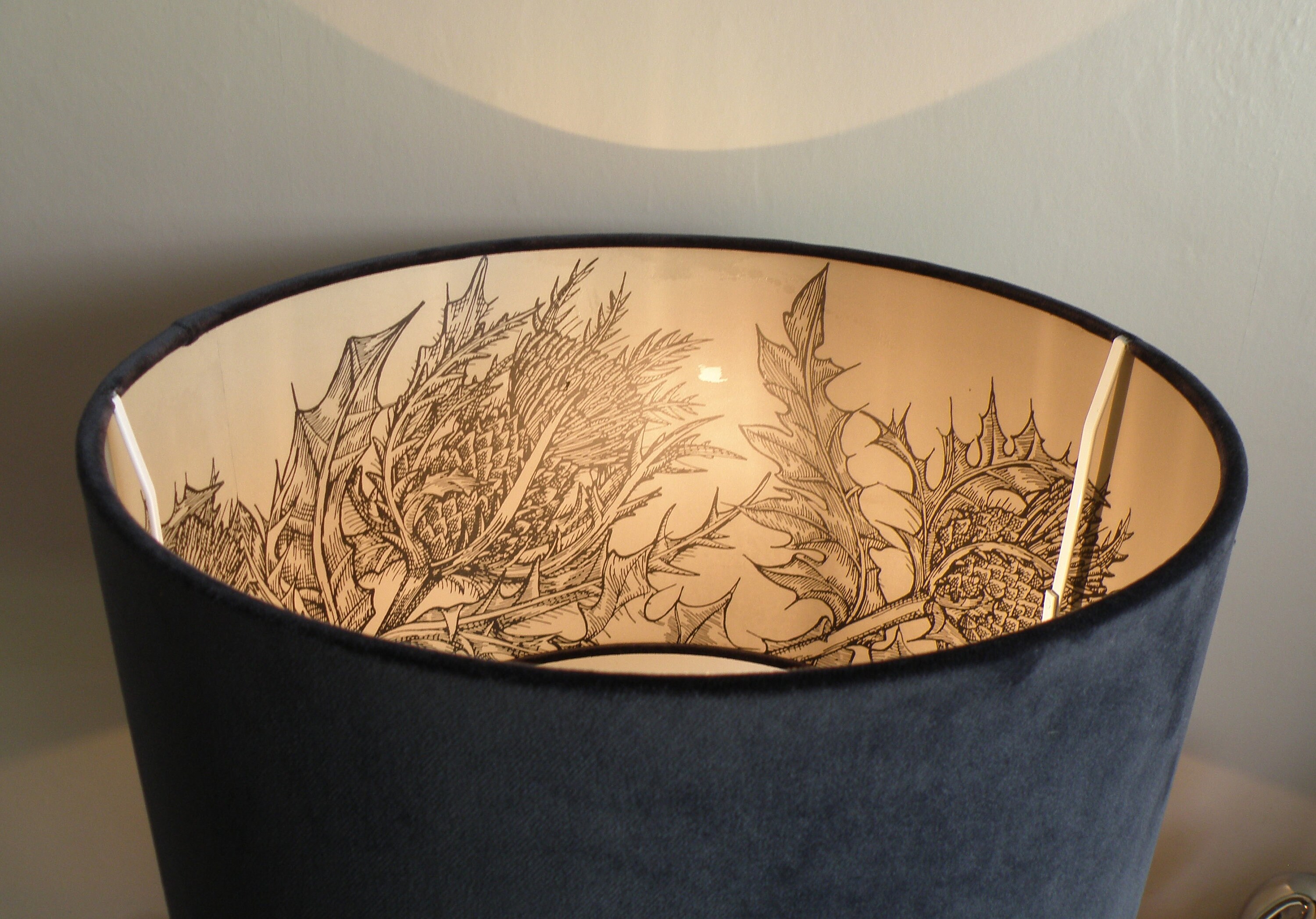 Bespoke Timorous Beasties Thistle and Velvet Lampshades 30, 35, 40, 50 ...