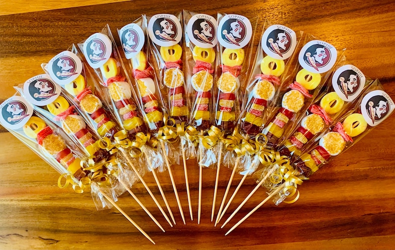4 Fsu/school Mascot Candy Kabobs - Etsy