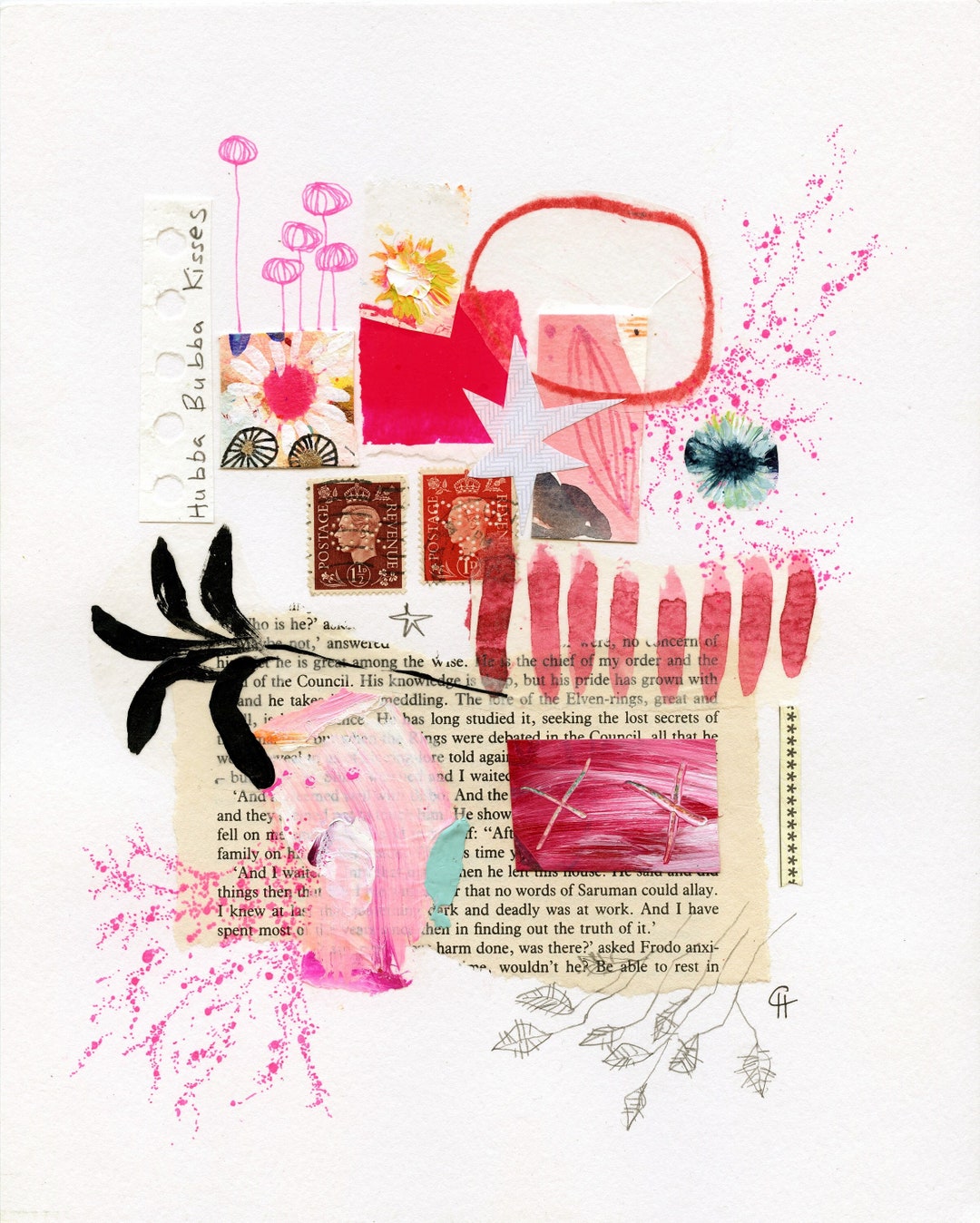 Hubba Bubba Kisses - Abstract Art, Pink Abstract, Original Abstract on ...