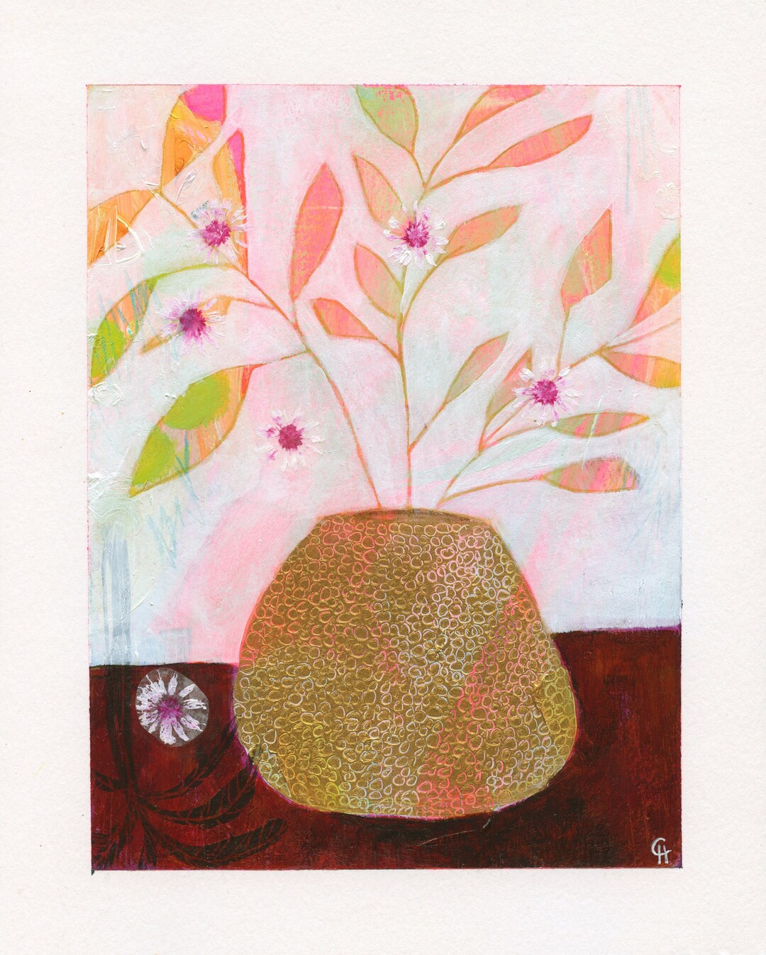 The Conversations I Have With My Plant - Plant Painting, Expressionist ...