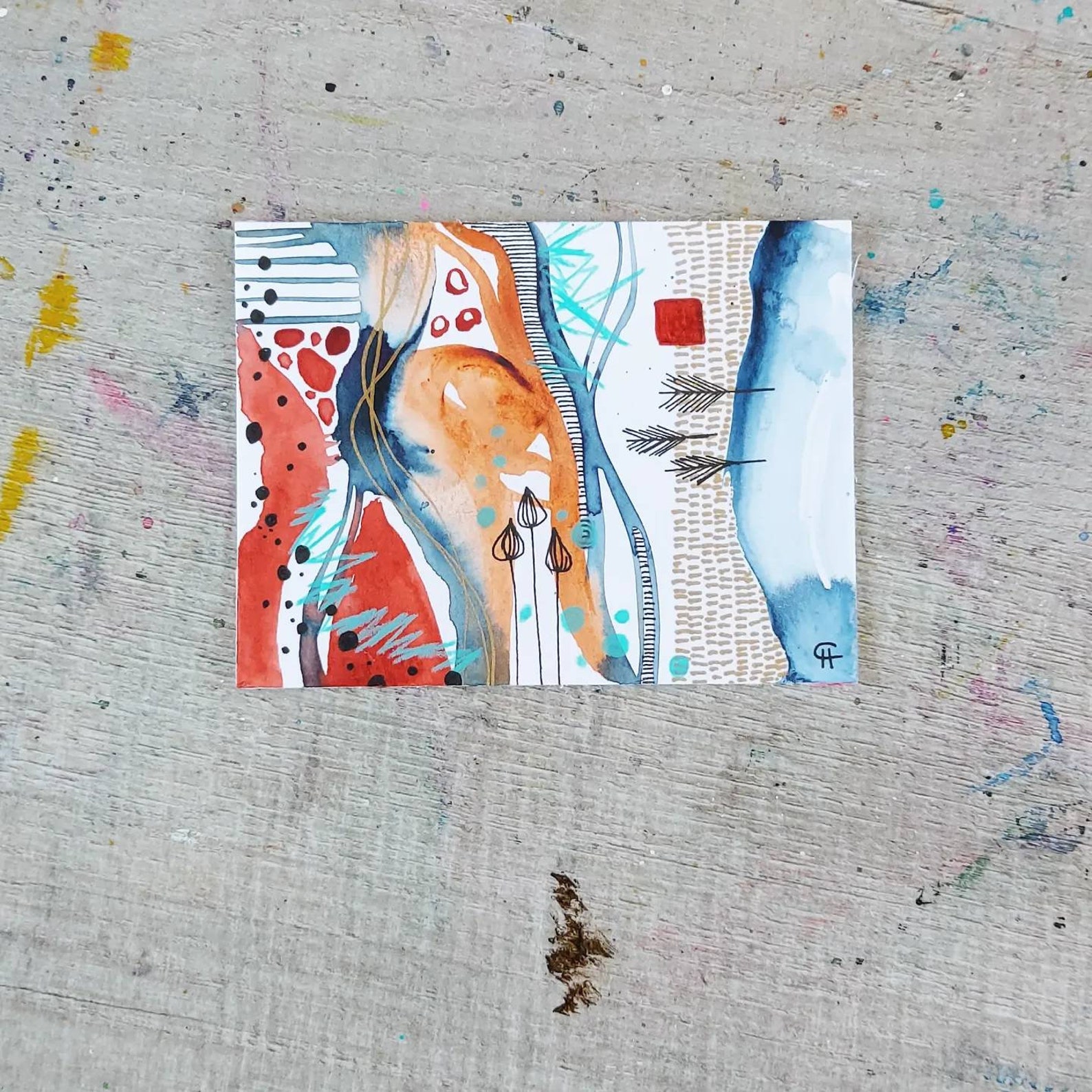 Mini Abstract 48 Abstract Painting Original Art Abstract - Etsy