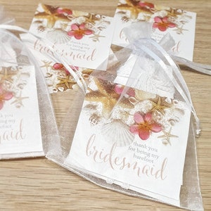 Boho Flower Barefoot Sandals Bridesmaid Proposal Gift, Thank You Gift ...