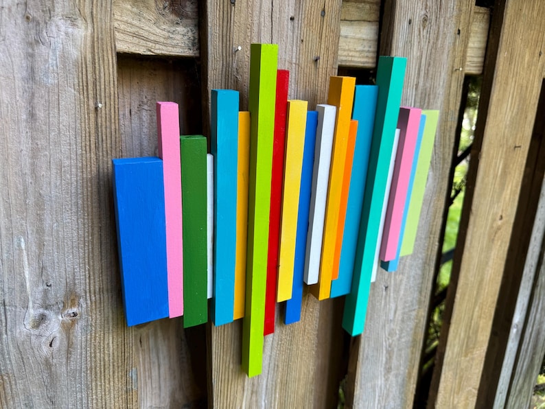 Kaleidoscope of Bright and Colorful 3-D Wood Wall Art Collage, Collage ...