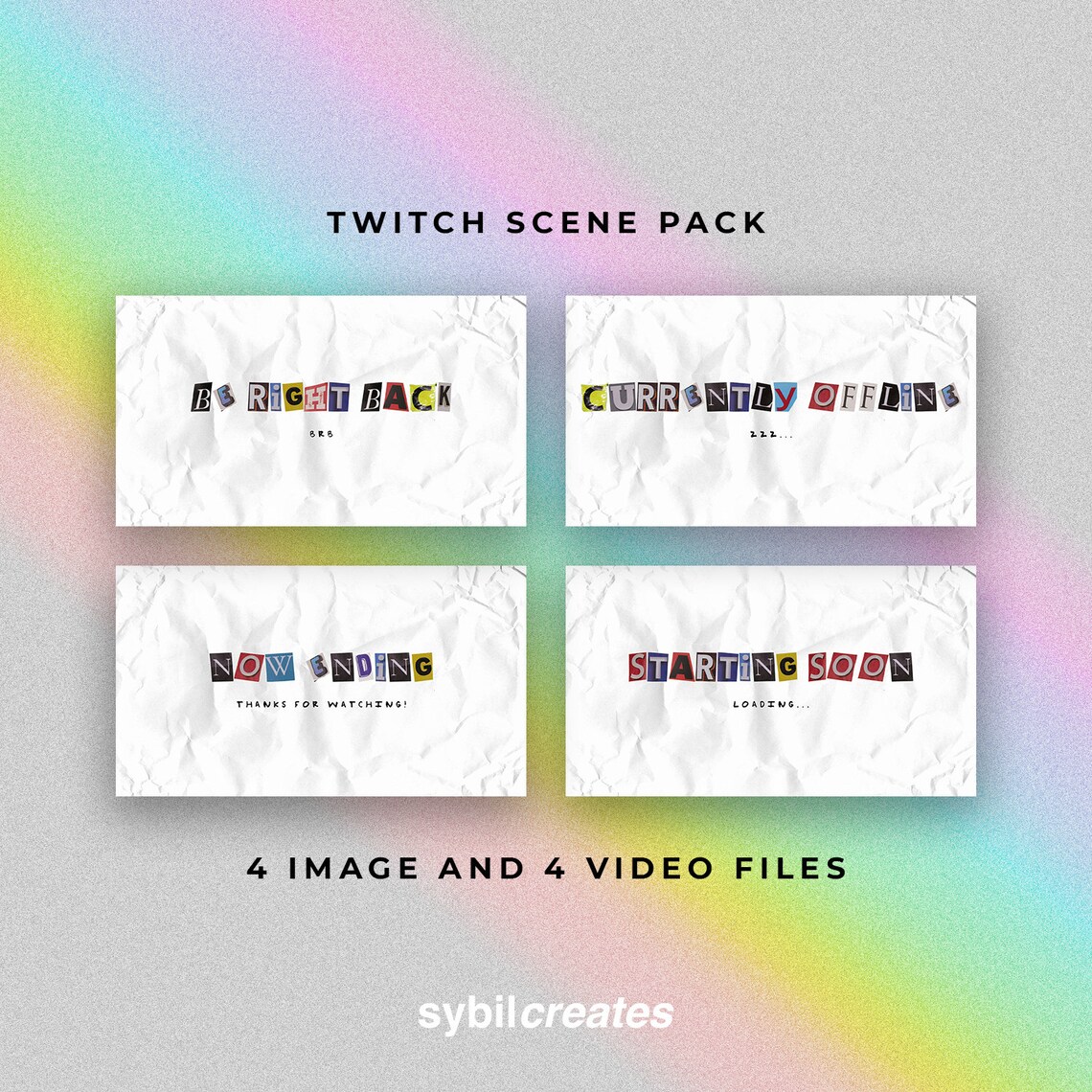 Twitch Scene Pack Clippings Animated 4 Image and 4 Video - Etsy UK