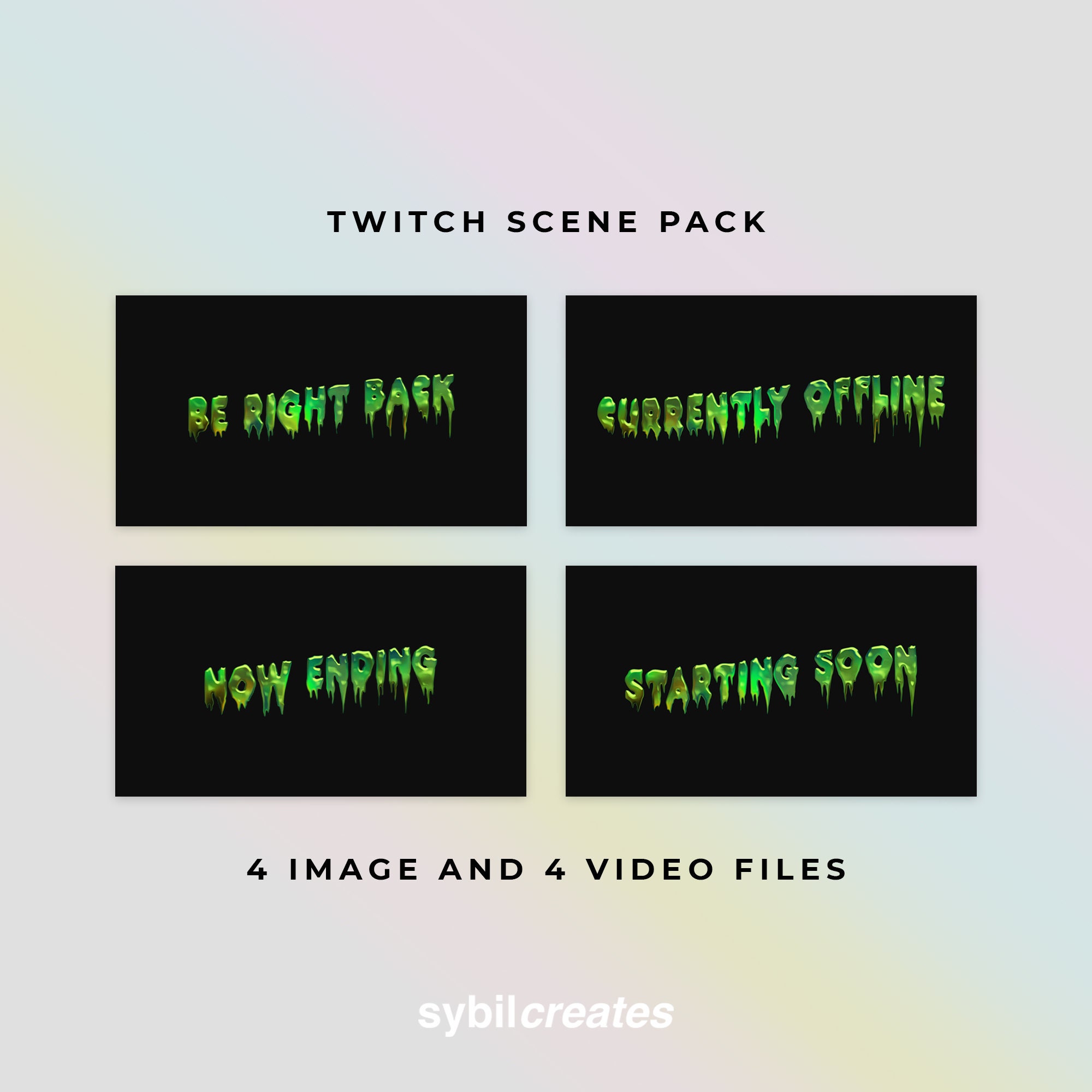 Twitch Scene Pack Monster Drip Animated 4 Image and 4 - Etsy