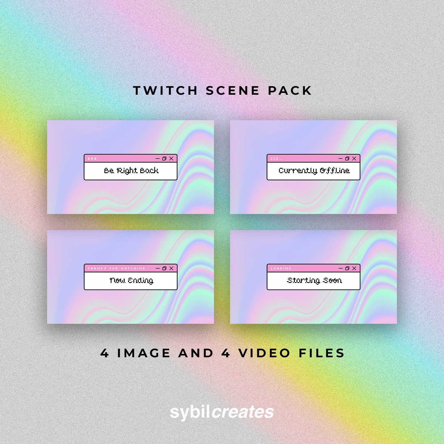 Twitch Scene Pack Pretty Trippy Digital Animated 4 Image - Etsy UK