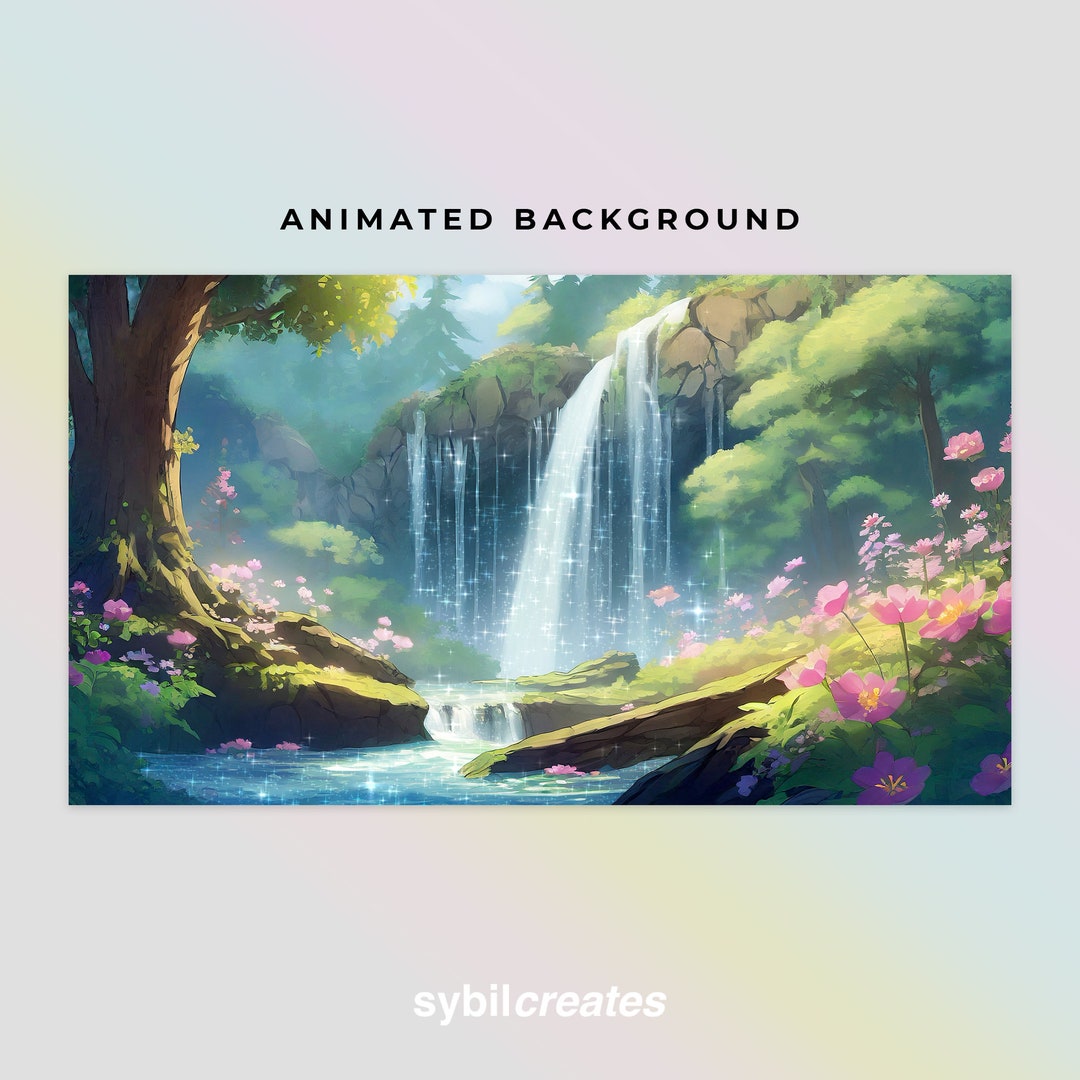 Animated Background Loop Video Pretty Glitter Waterfall Streaming and ...