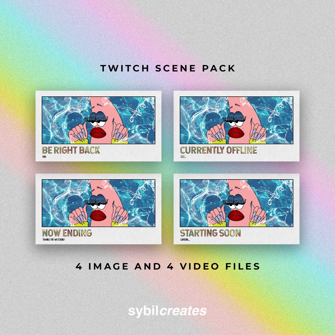Twitch Scene Pack Yas Patrick Meme Animated 4 Image and - Etsy