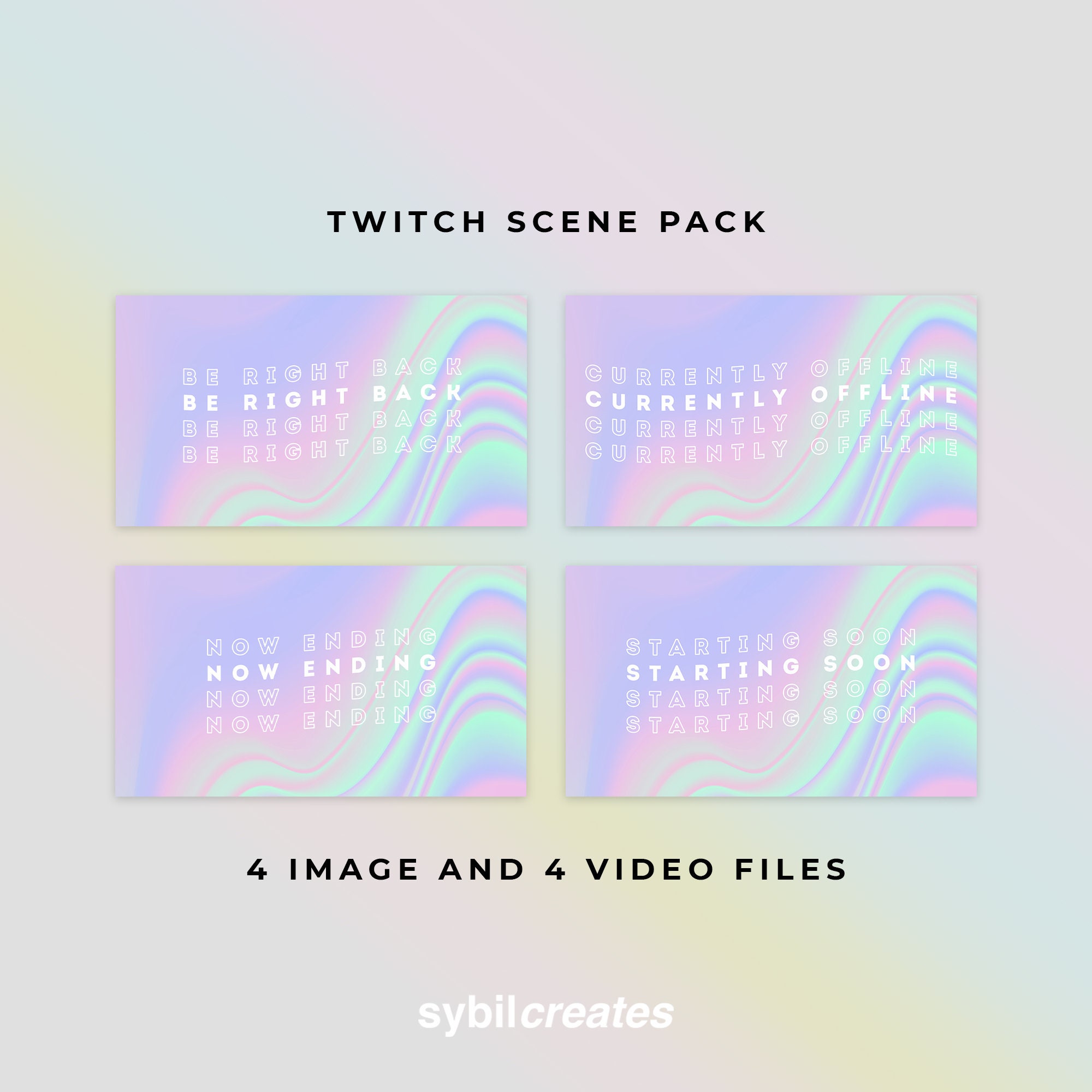 Twitch Scene Pack Pretty Pink Purple Trippy Animated 4 Image and 4 ...