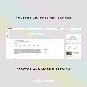 Custom Youtube Channel Art Banner Pink Mustard Noir - Etsy UK