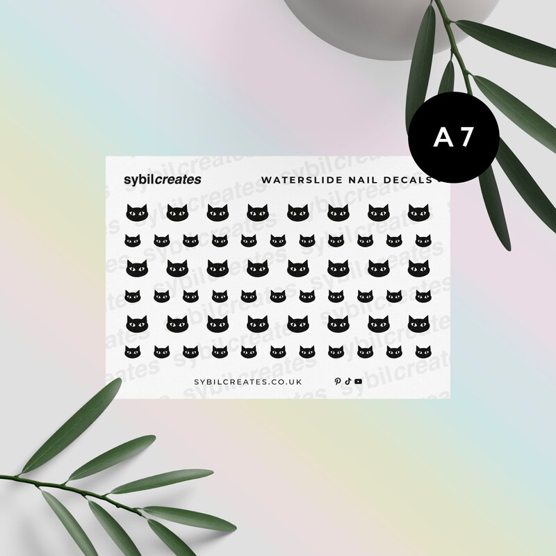 Cat Nail Art - Etsy