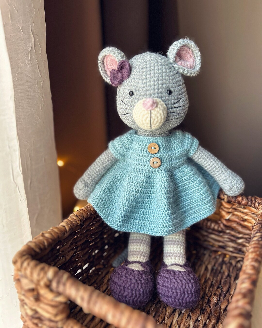 Crochet Mouse Toy / Handmade Mouse Doll / Soft Yarn Mouse Toy - Etsy
