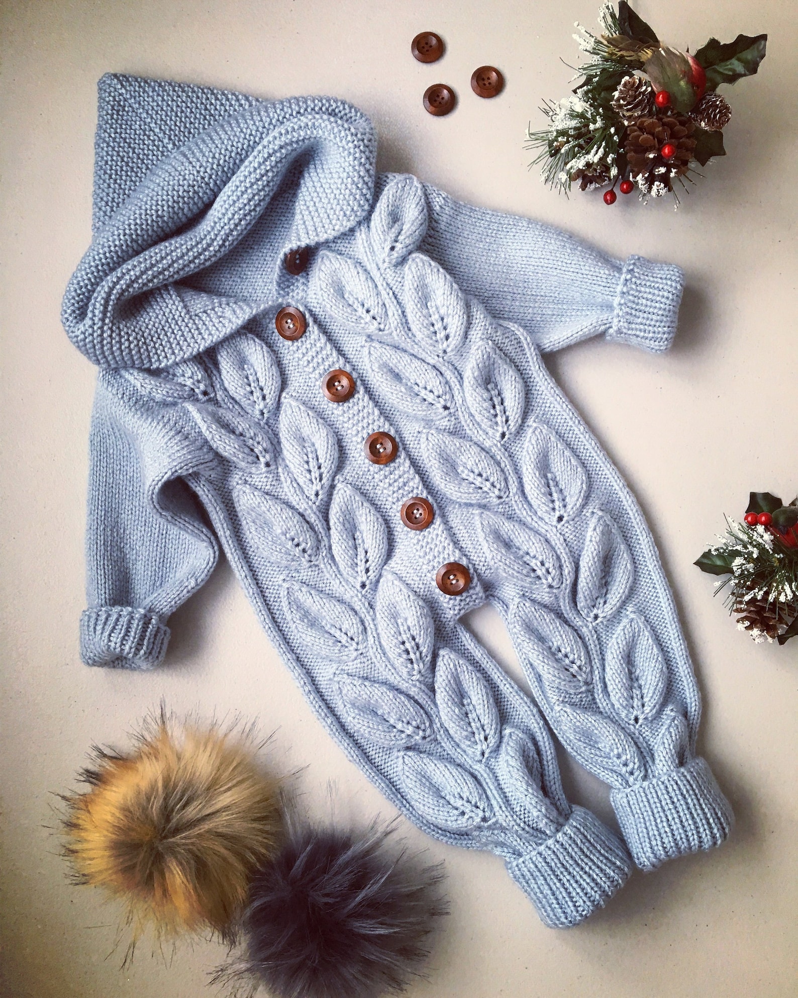 Cozy Leaves Jumpsuit Knitting Pattern / Jumpsuit Romper Overall Pdf ...
