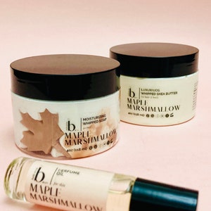 MAPLE BUNDLE Body Butter Whipped Soap and Rollerball Perfume Choose ...