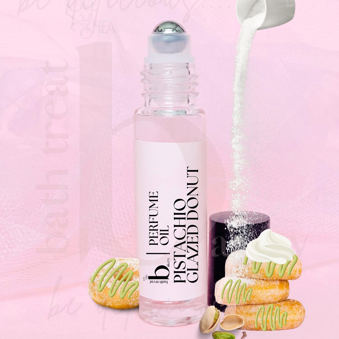 Pistachio Glazed Donut Perfume Oil Roll on Gourmand Fragrance Pistachio ...