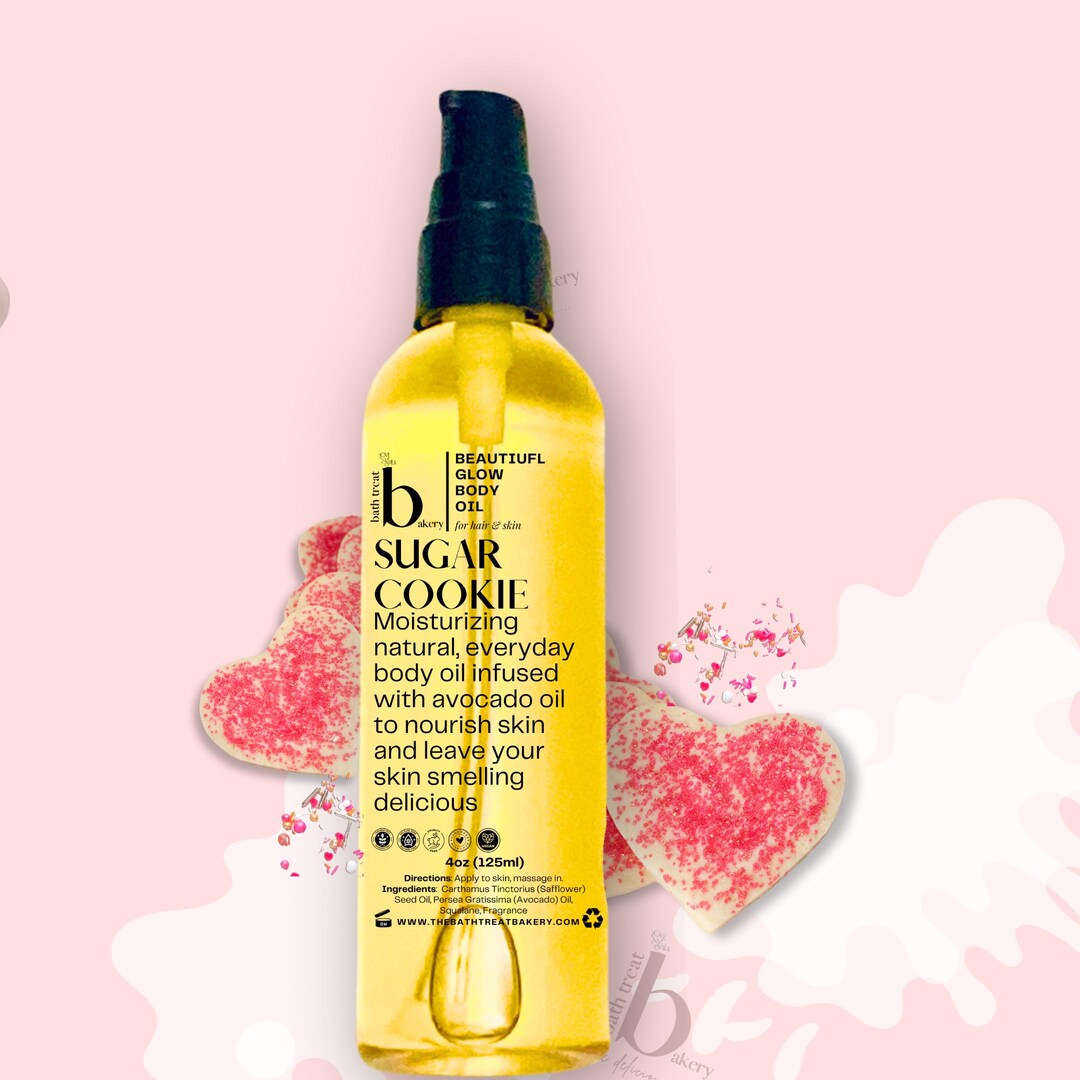 Sugar Cookie Body Oil Sweet Cookiie Vanilla Body Oil Scented ...