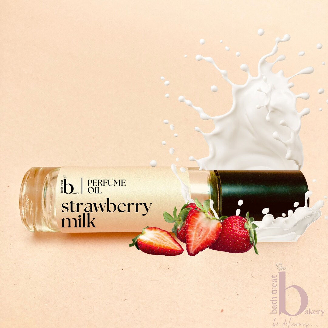 Strawberry Milk Perfume Oil Roll on Fragrance Rollerball Sweet Milky ...