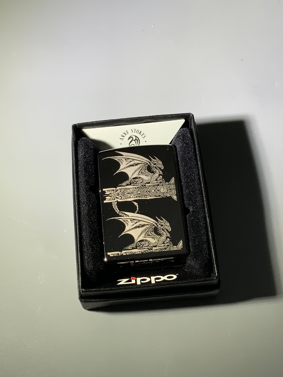 Anne Stokes Collection Zippo Gothic Black Ice - Etsy