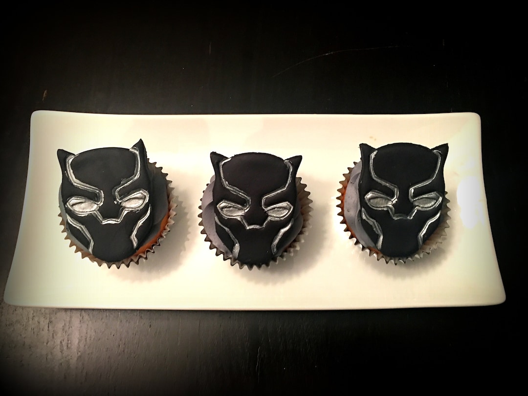 Superhero Panther Fondant Toppers - Etsy