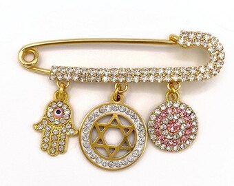 Star of David Baby Pin Jewish Jew Hanukkah Judaica | Etsy