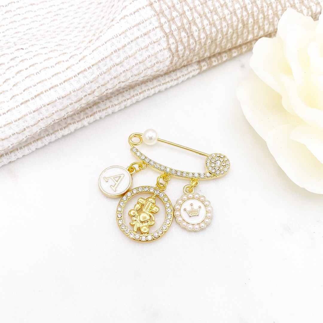 Crystal Personalised Ganesh Hindu Mini Brooch Pin, Aum, Custom, Baby ...