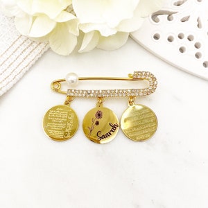 Personalised Birth Flower Name Crystal Diamante Ayatul Kursi, 4 Qul ...